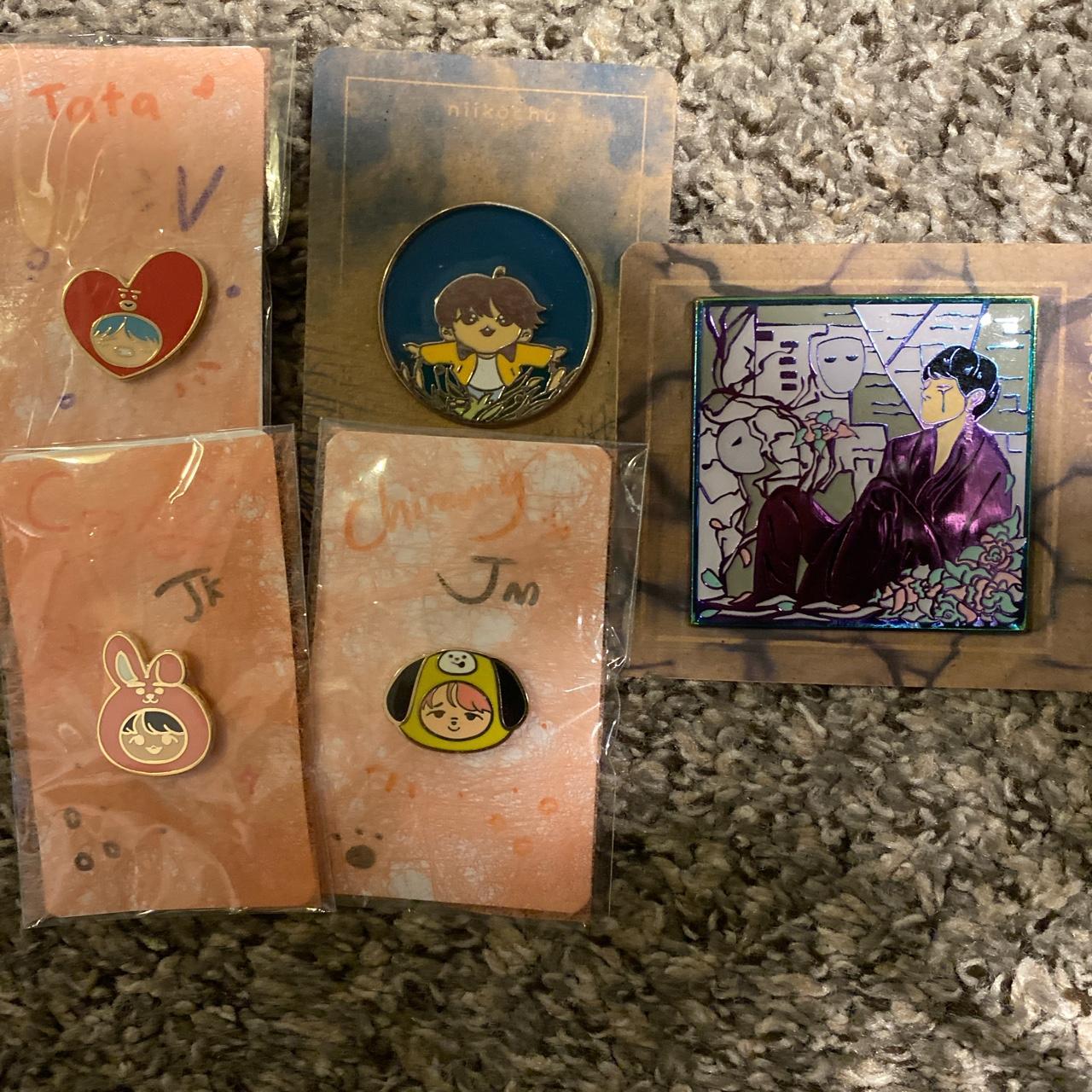 BTS Fanmade Pins Selling all together unless you... - Depop