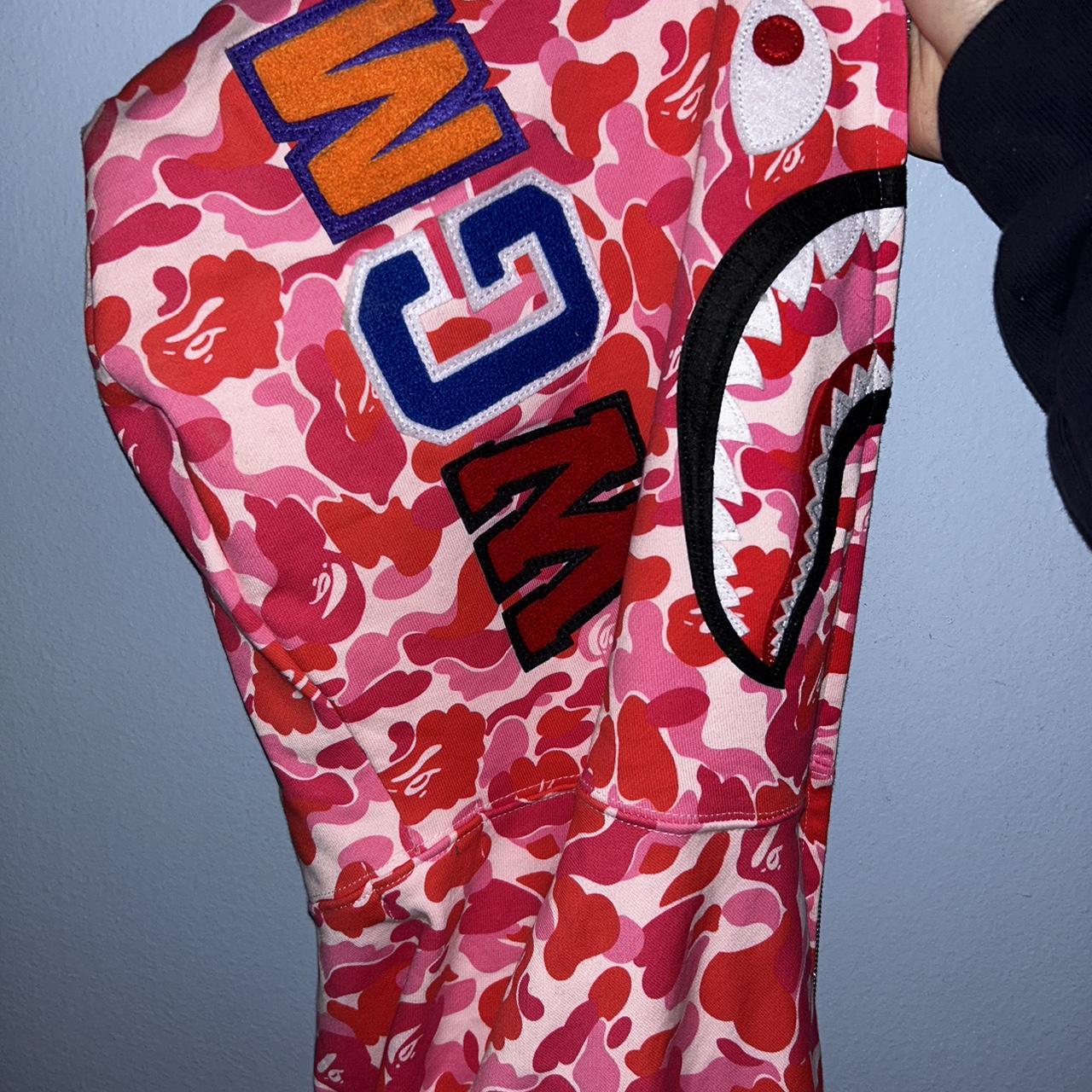 Pink Bape Full Zip Size Large - Depop