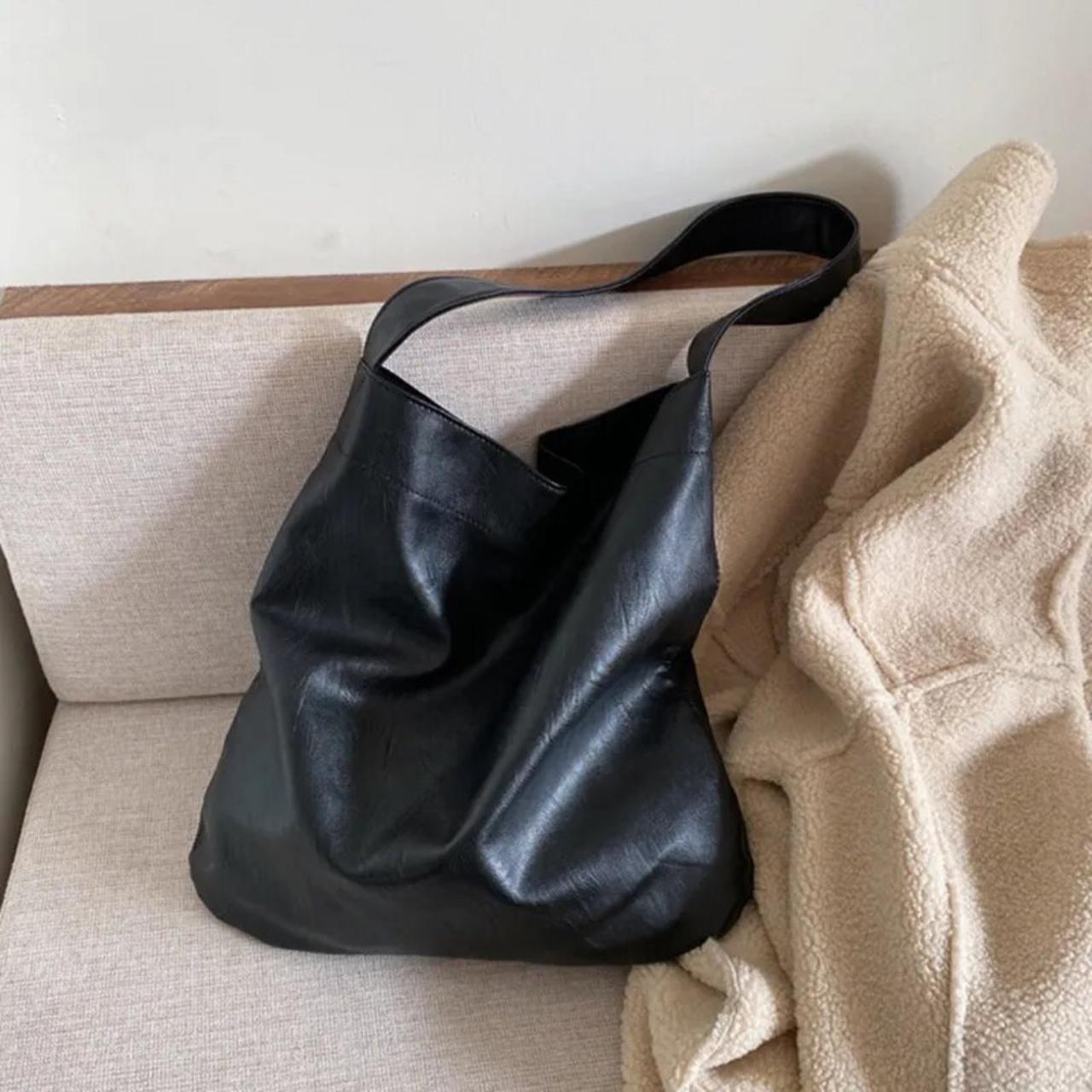 Fothering Custom Black Leather Shoulder... - Depop