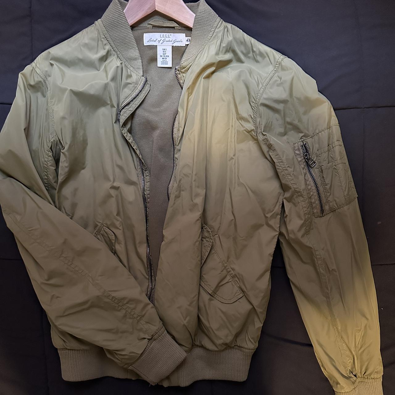 H&M L.O.G.G. Bomber Jacket / Olive Green / Size S | Depop