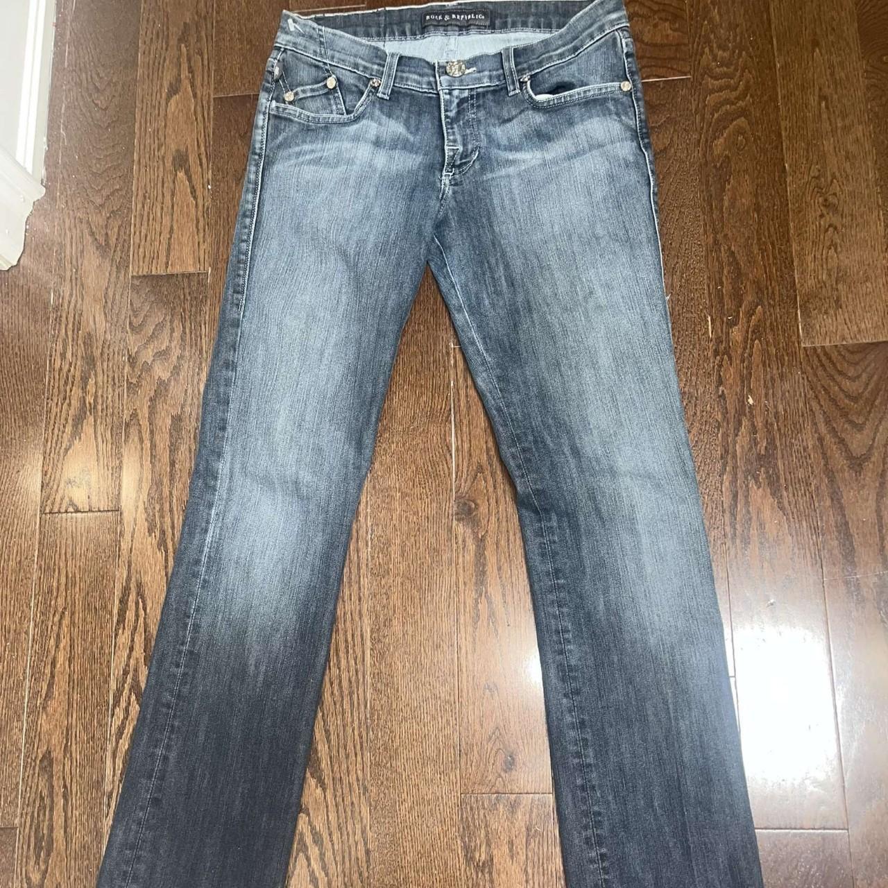 Rock and republic rhinestone low rise jeans no size... - Depop