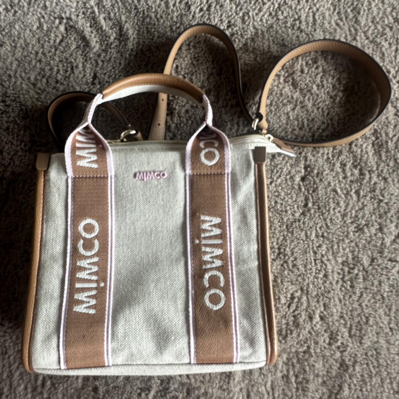 Mimco Mini Tote - Natural/caramel/pink - Depop
