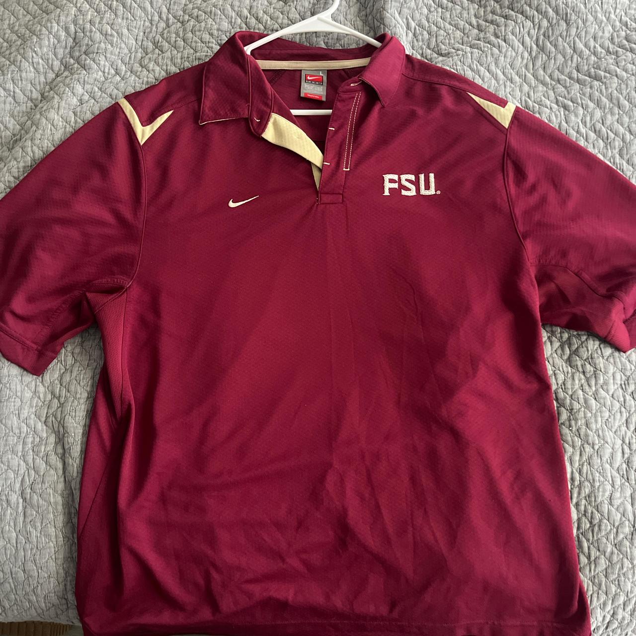 Nike men’s vintage FSU polo. Size large - Depop