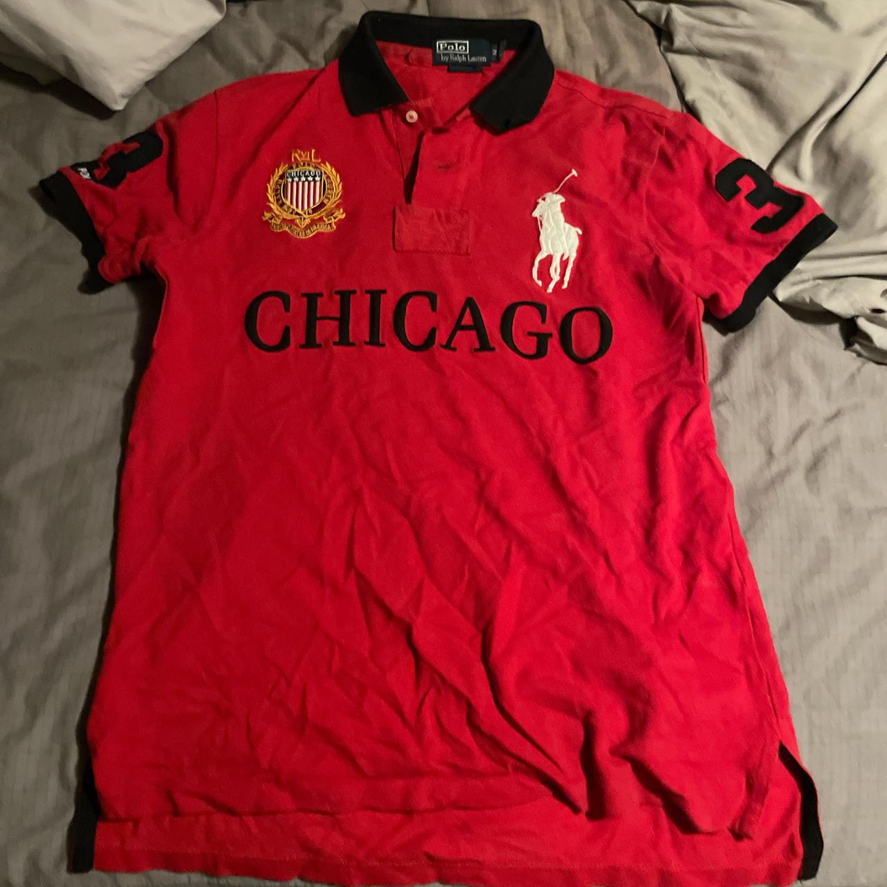 og chicago polo ralph lauren size medium seen on... - Depop