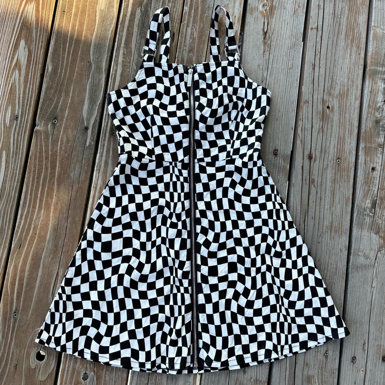 killstar new with tags checkered dress worn... - Depop