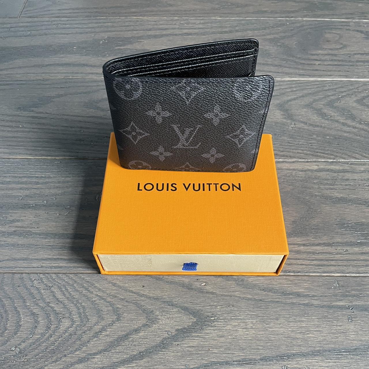 Louis Vuitton Men's Black and Grey Wallet-purses | Depop