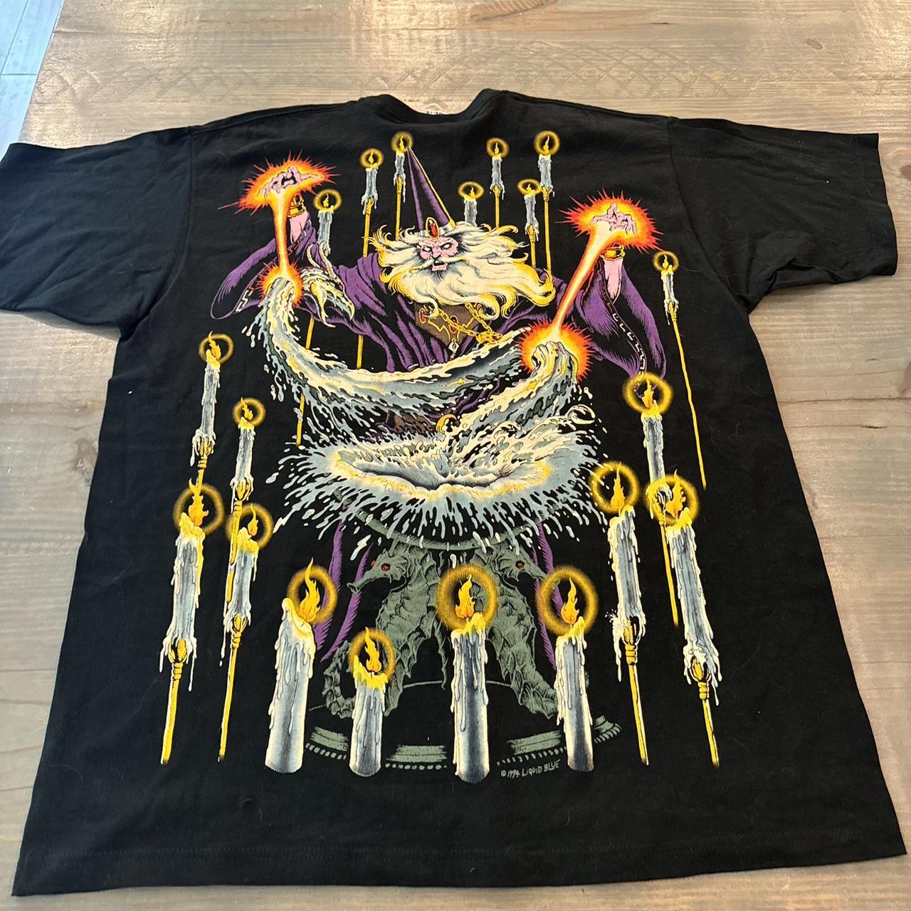 Vintage 1994 liquid blue wizard AOP NWT -size xl... - Depop