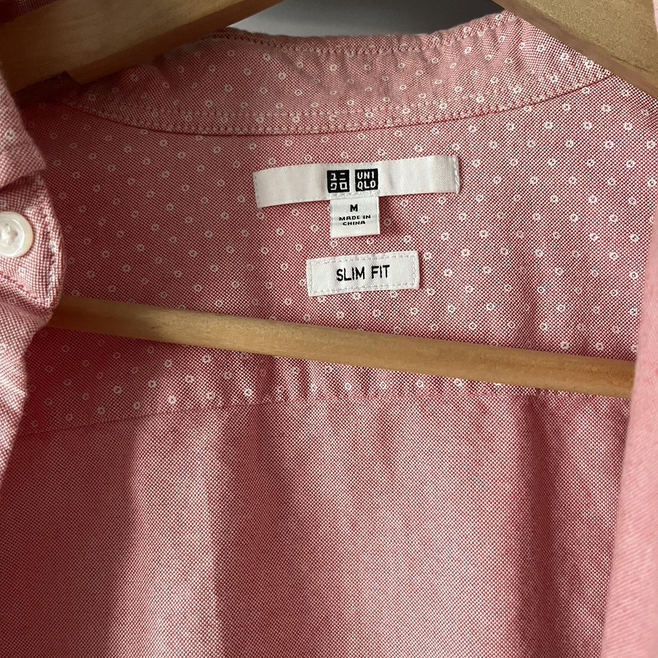 Pink Uniqlo slim fit button down. - Depop