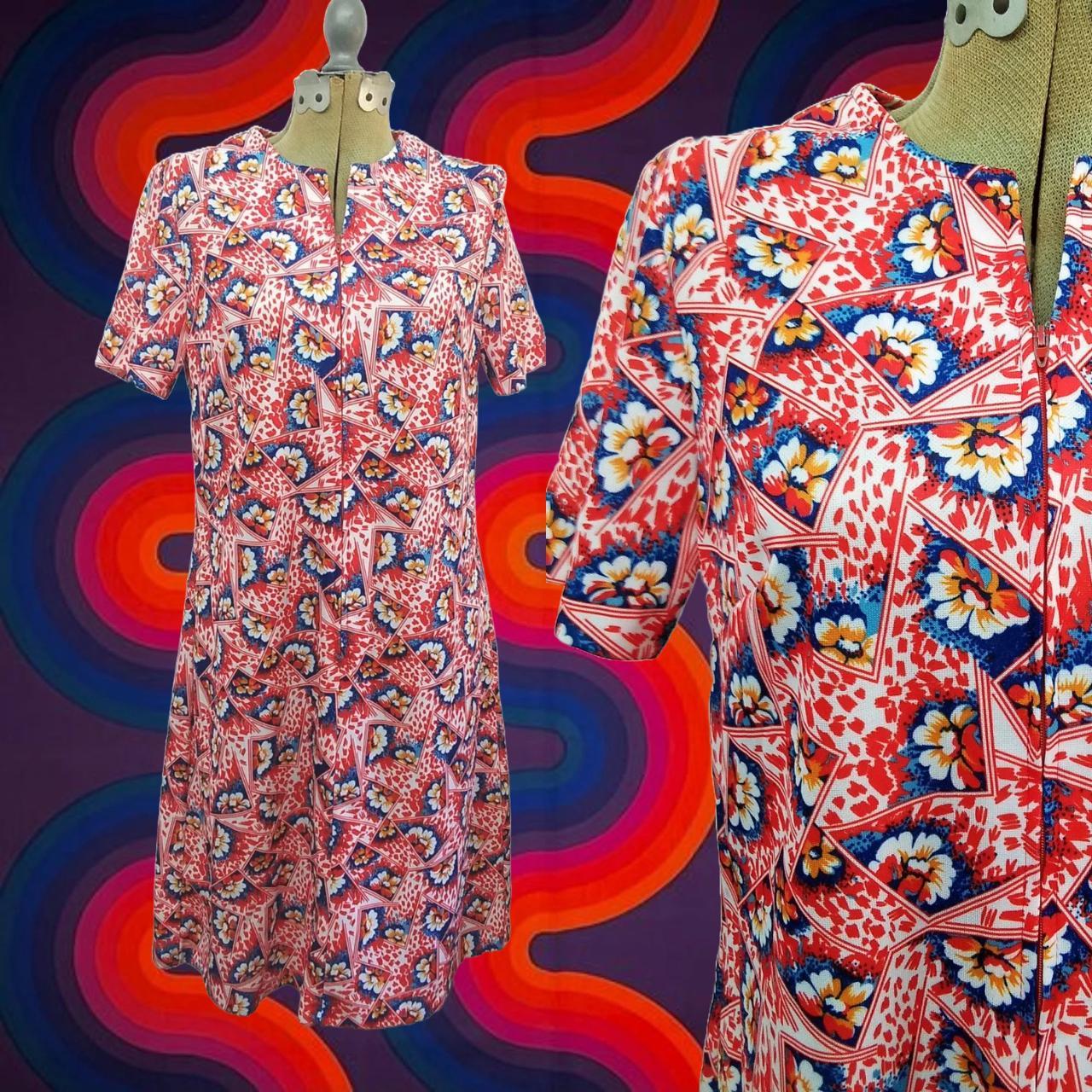 Vintage 60s Mod Zip A-Line Dress Absolutely fabulous... - Depop