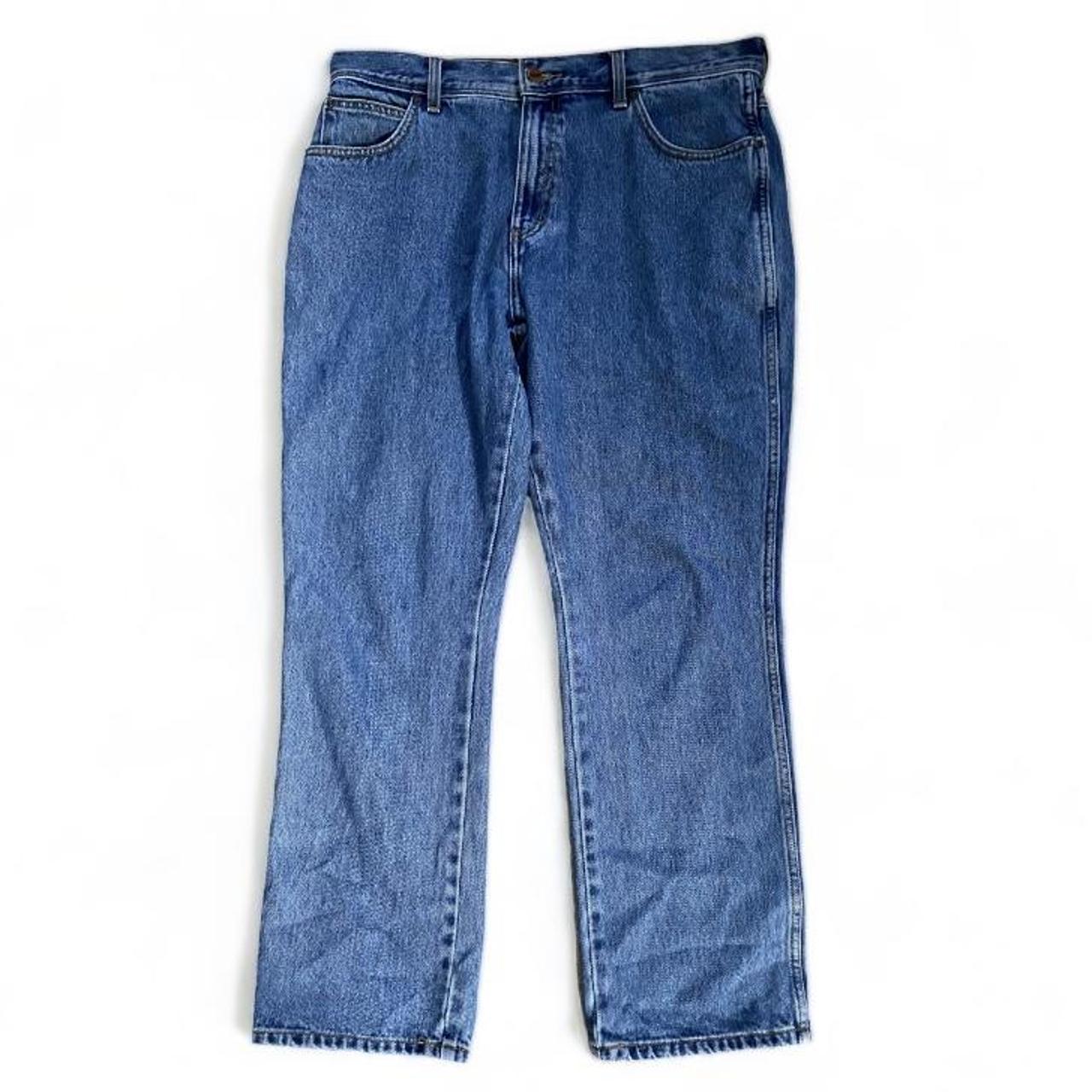 wrangler jeans Waist- 36" Length- 30" Leg openings-... - Depop