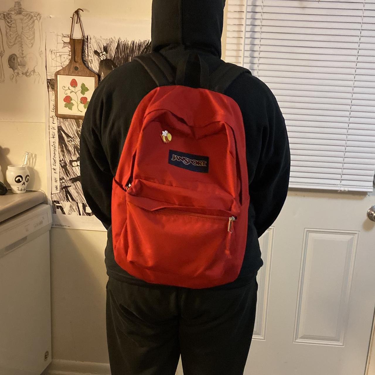 red jansport backpack, full size & very spacious.... - Depop