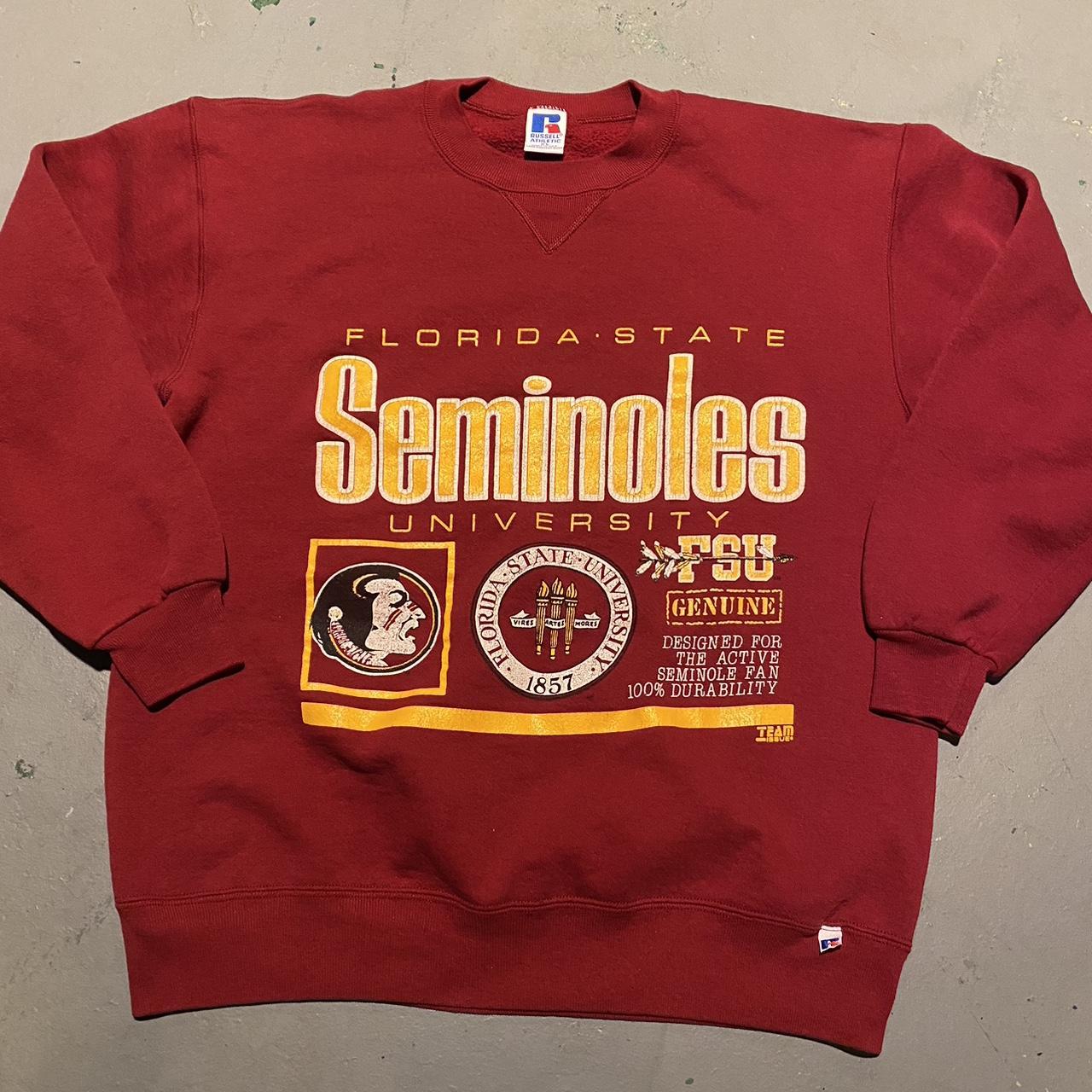 Vintage Florida State Seminoles Crewneck Sweatshirt.... - Depop