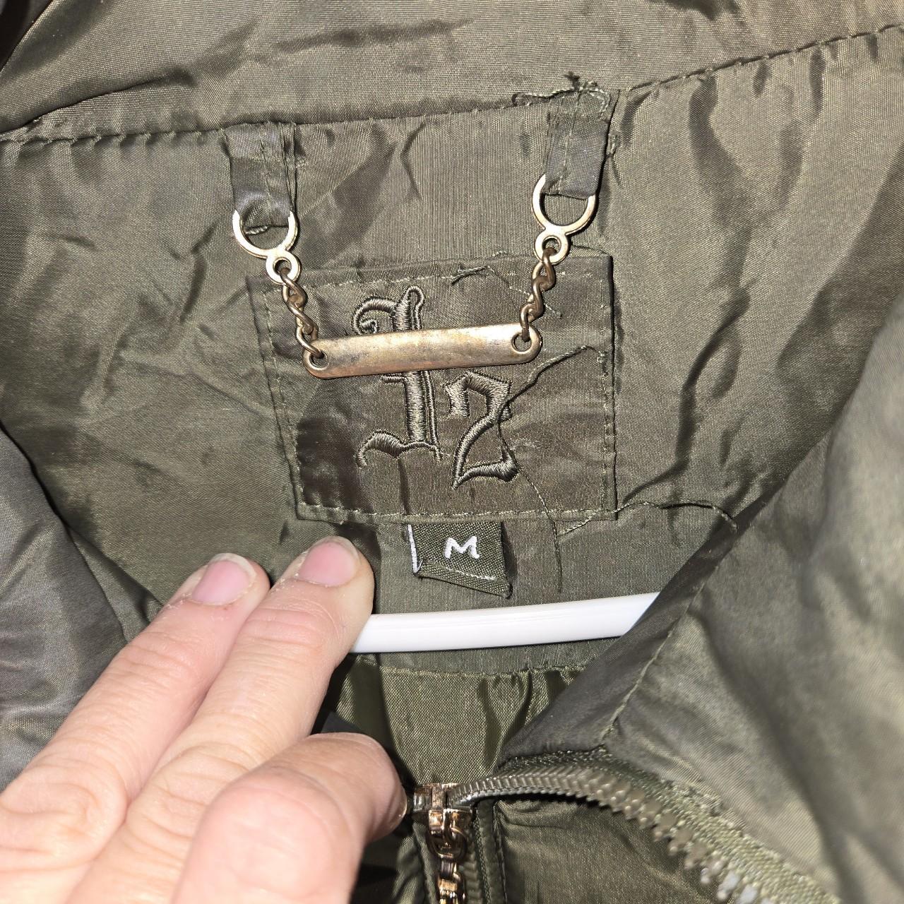 J2 full zip-up dark green hooded jacket with faux... - Depop