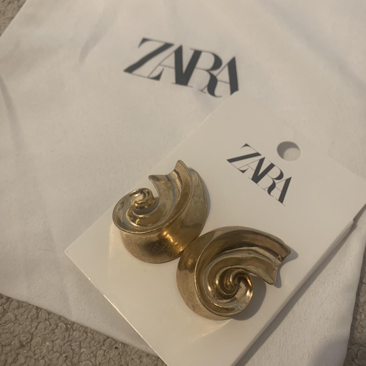 - Zara gold shell earrings - As seen on Molly Mae... - Depop