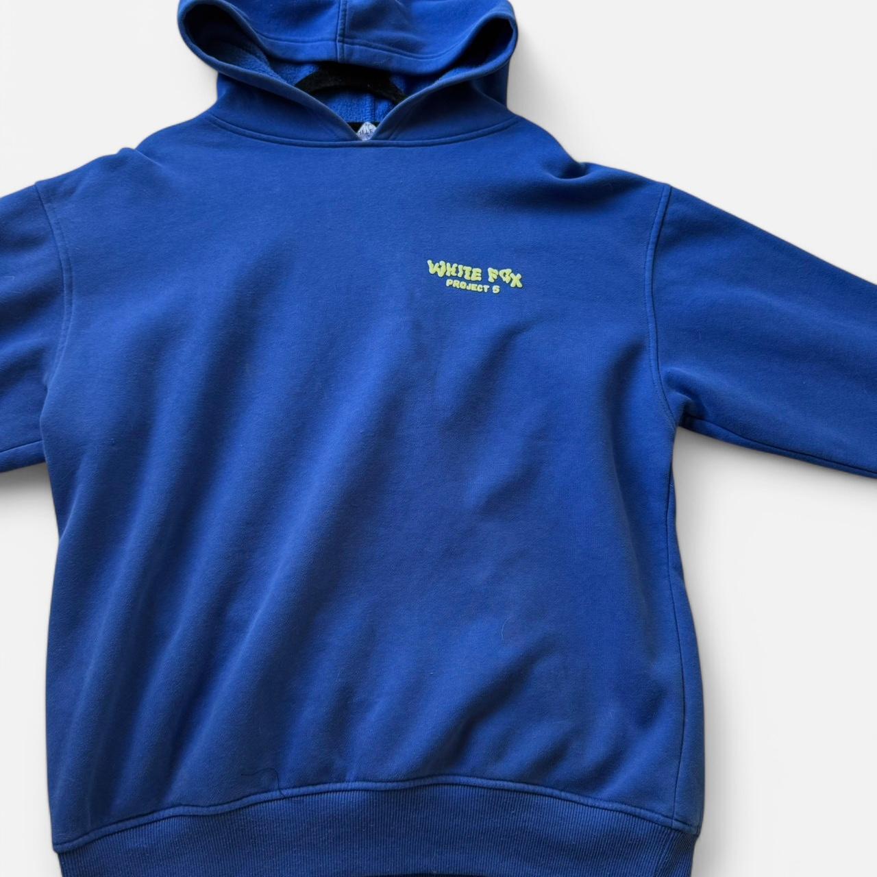 Royal blue white fox jumper SIZE S/M (I’m a size xs... | Depop