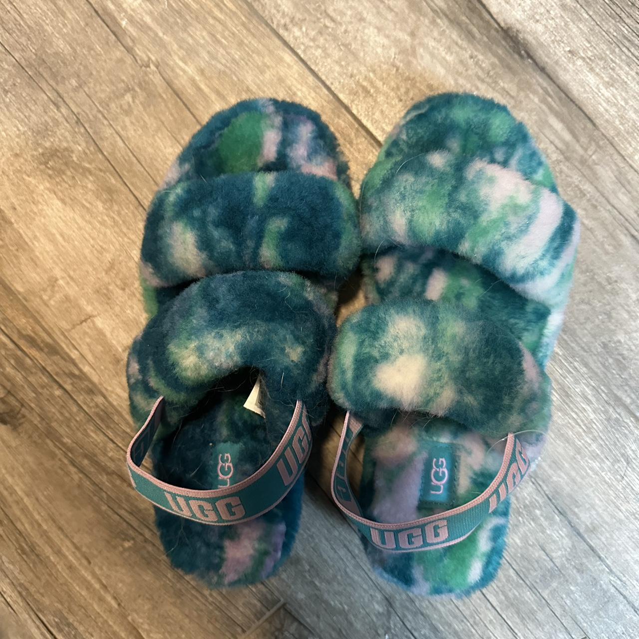 brand new ugg slids/slippers blue, green, purple... - Depop