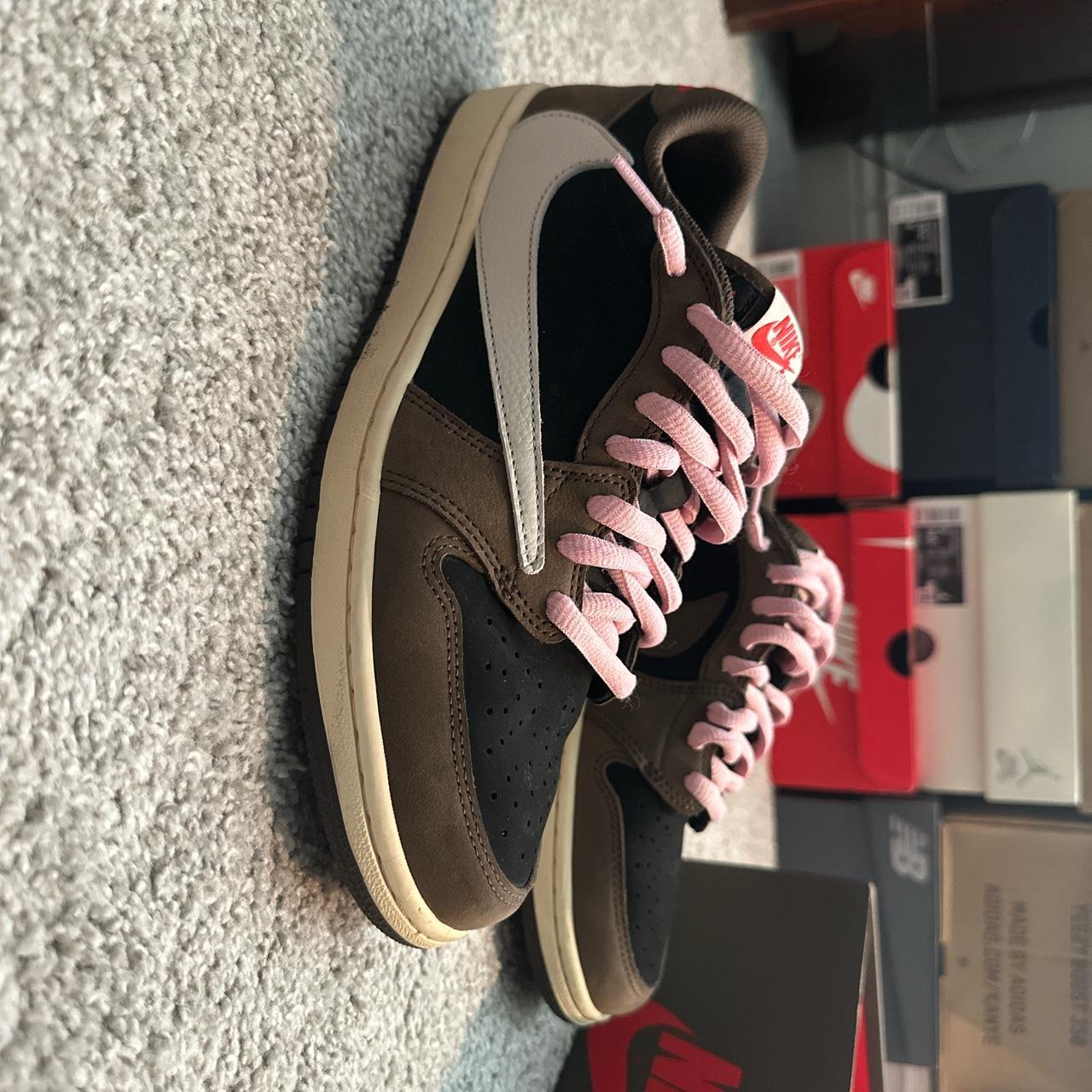 travis scott og mocha low men’s size 9 women’s size... - Depop