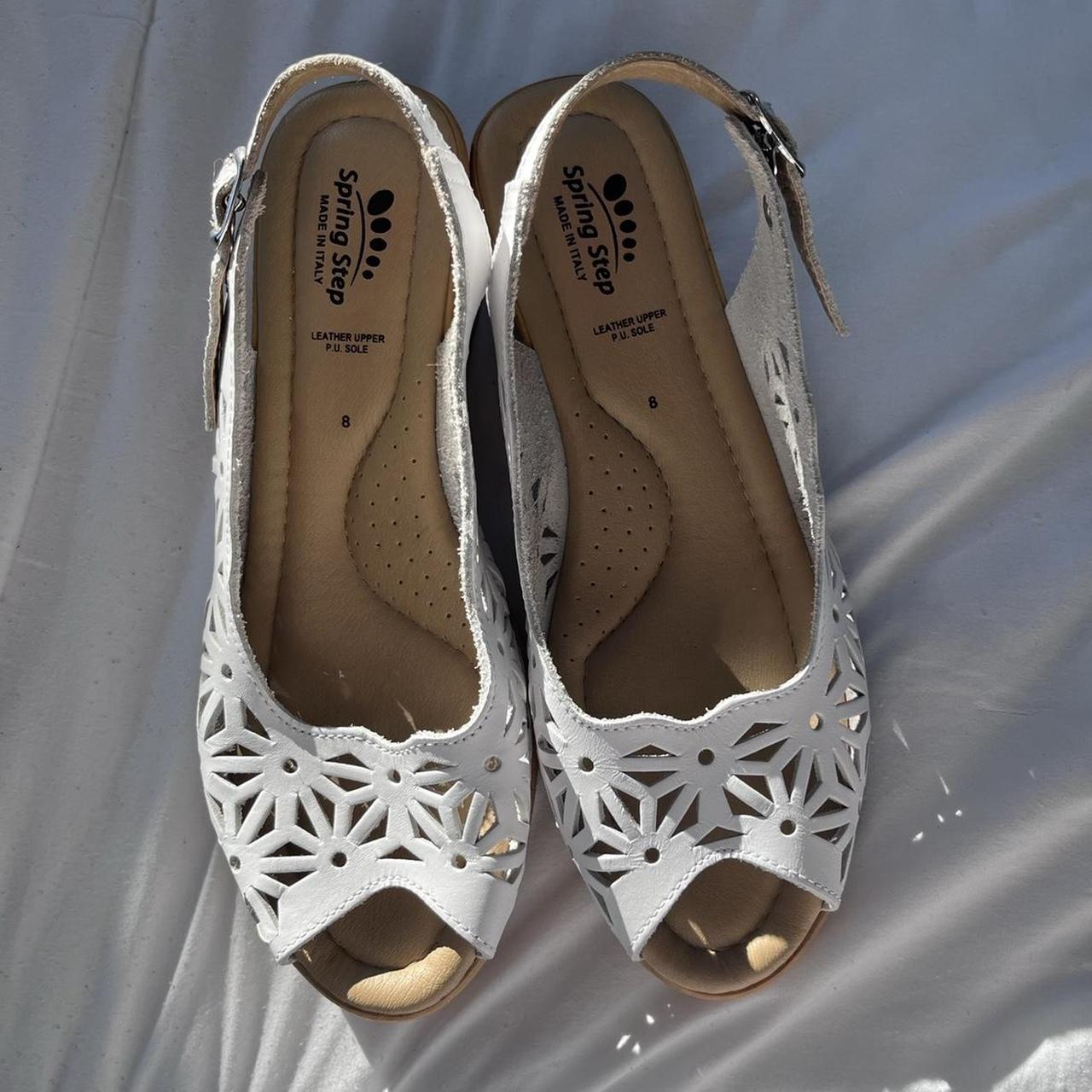 Spring Step Women’s Footsie Wedge Sandal - white -... - Depop