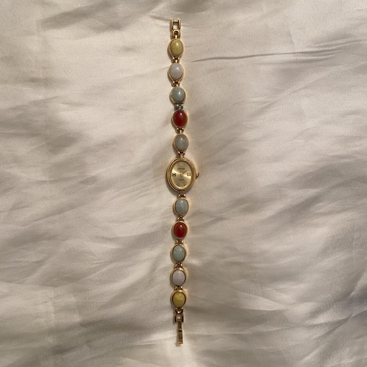 round stone watch gold, 7inch no battery - Depop