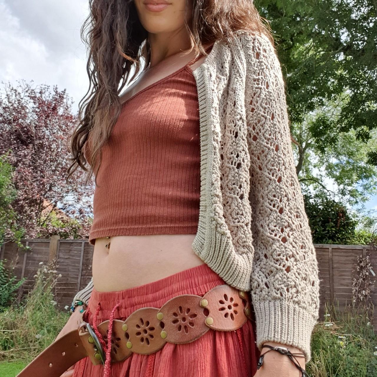 Beautiful weighty popper crochet cardigan, super... - Depop