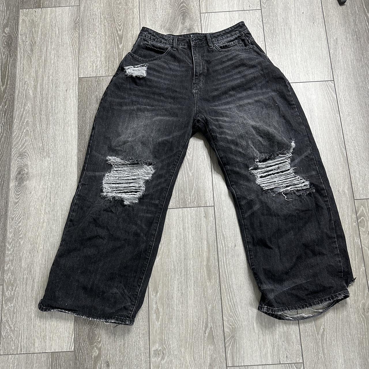 Ryan Lim wide leg destroyed denim - Depop