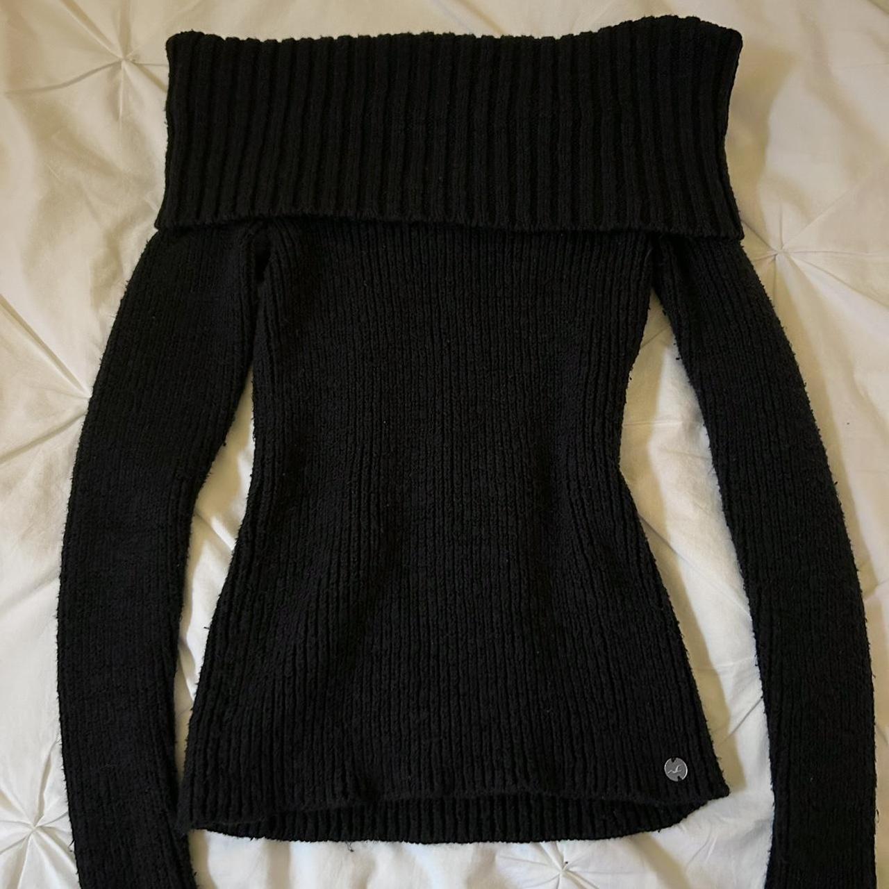 Vintage 2000s Hollister off the shoulder sweater top... - Depop