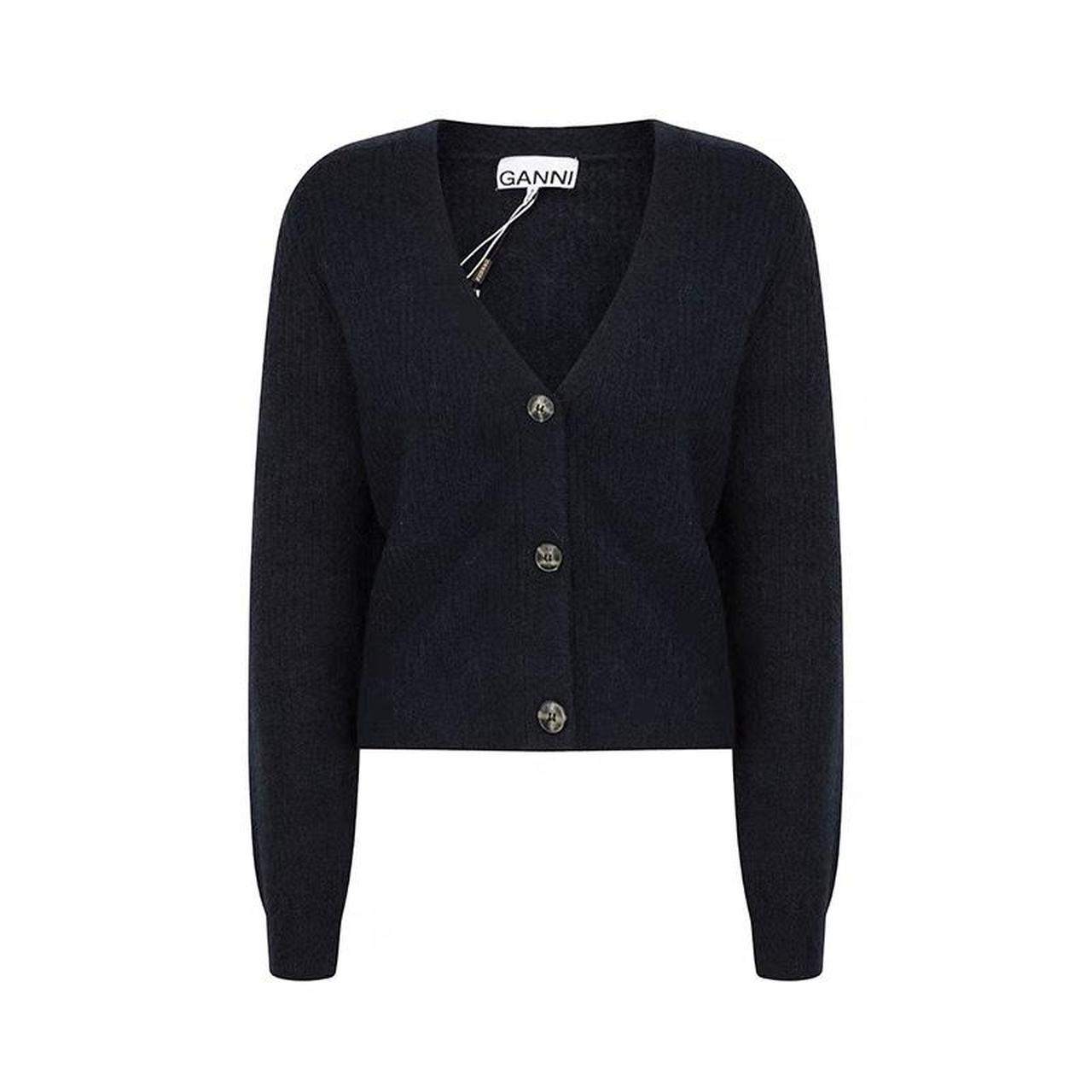 Ganni navy blue cardigan Size s Excellent condition... - Depop