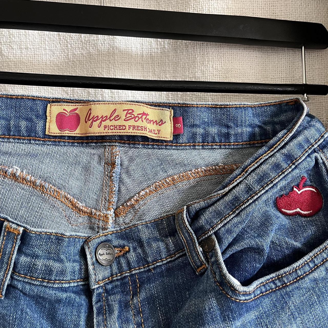 Apple Bottoms Women's Blue and Red Jeans | Depop