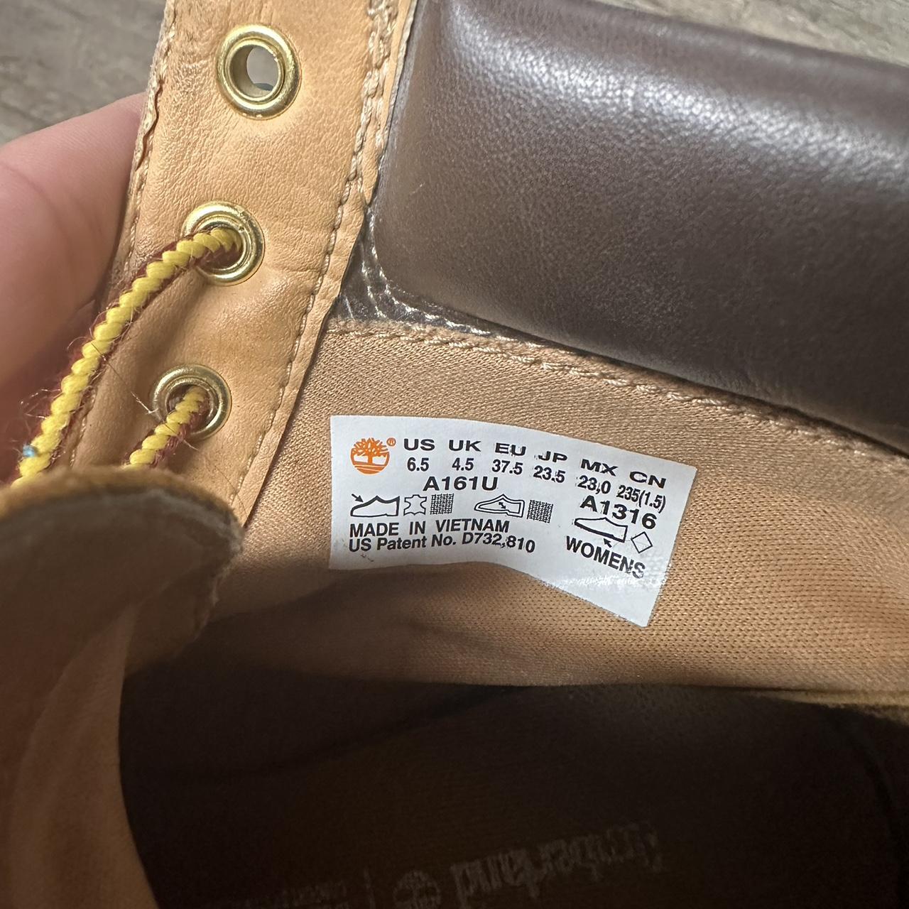 Timberland boots worn a couple times, scuff mark... - Depop