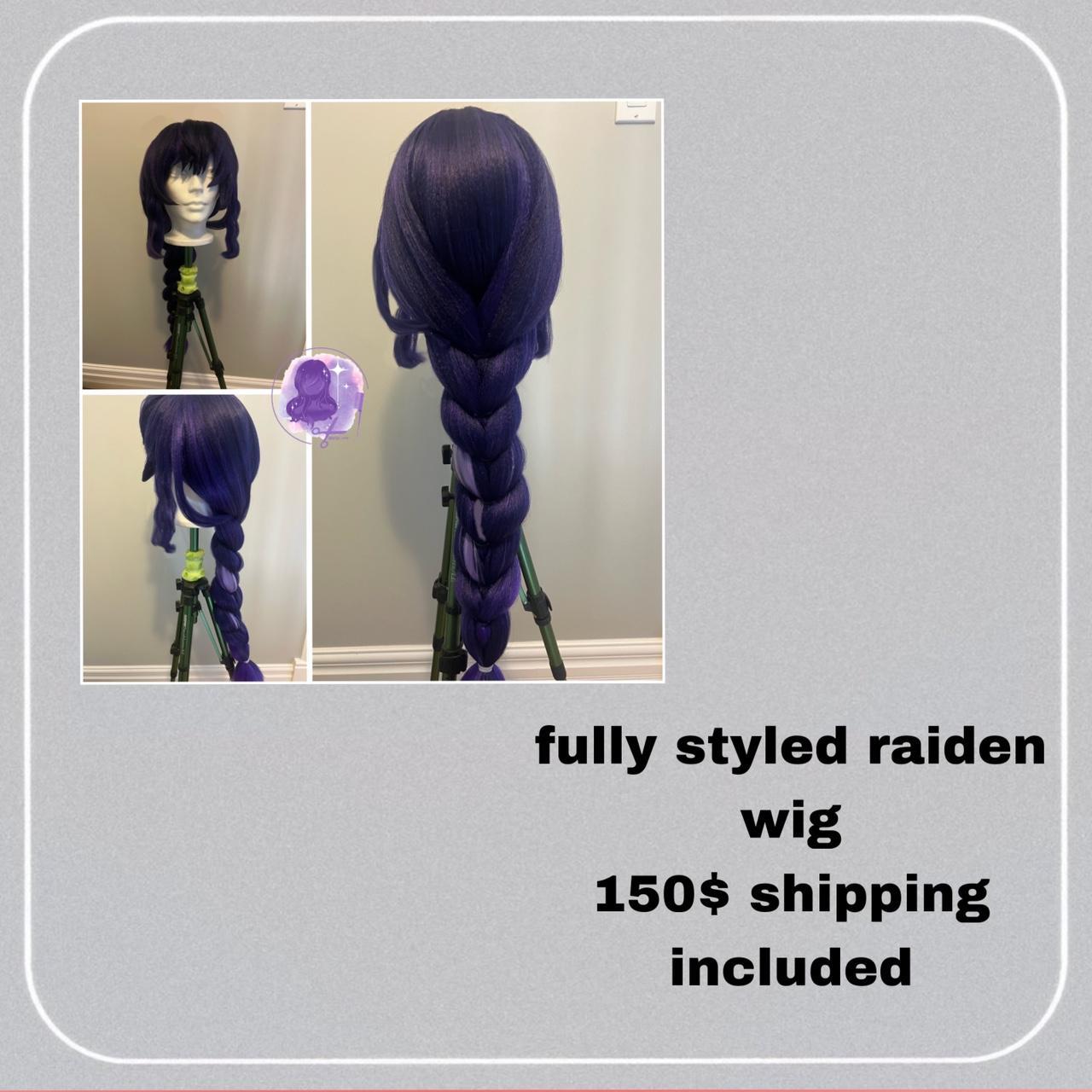 RAIDEN FULLY STYLED WIG #genshin #genshincosplay... - Depop