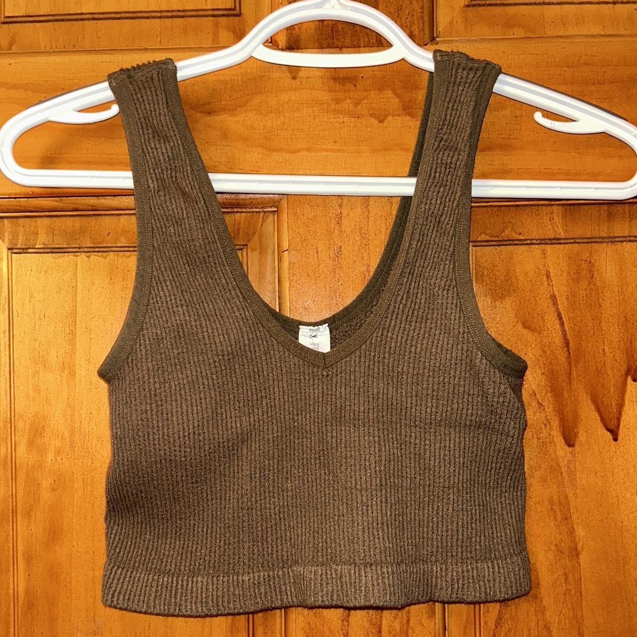 Forever 21 Womens Brown Crop Top Depop