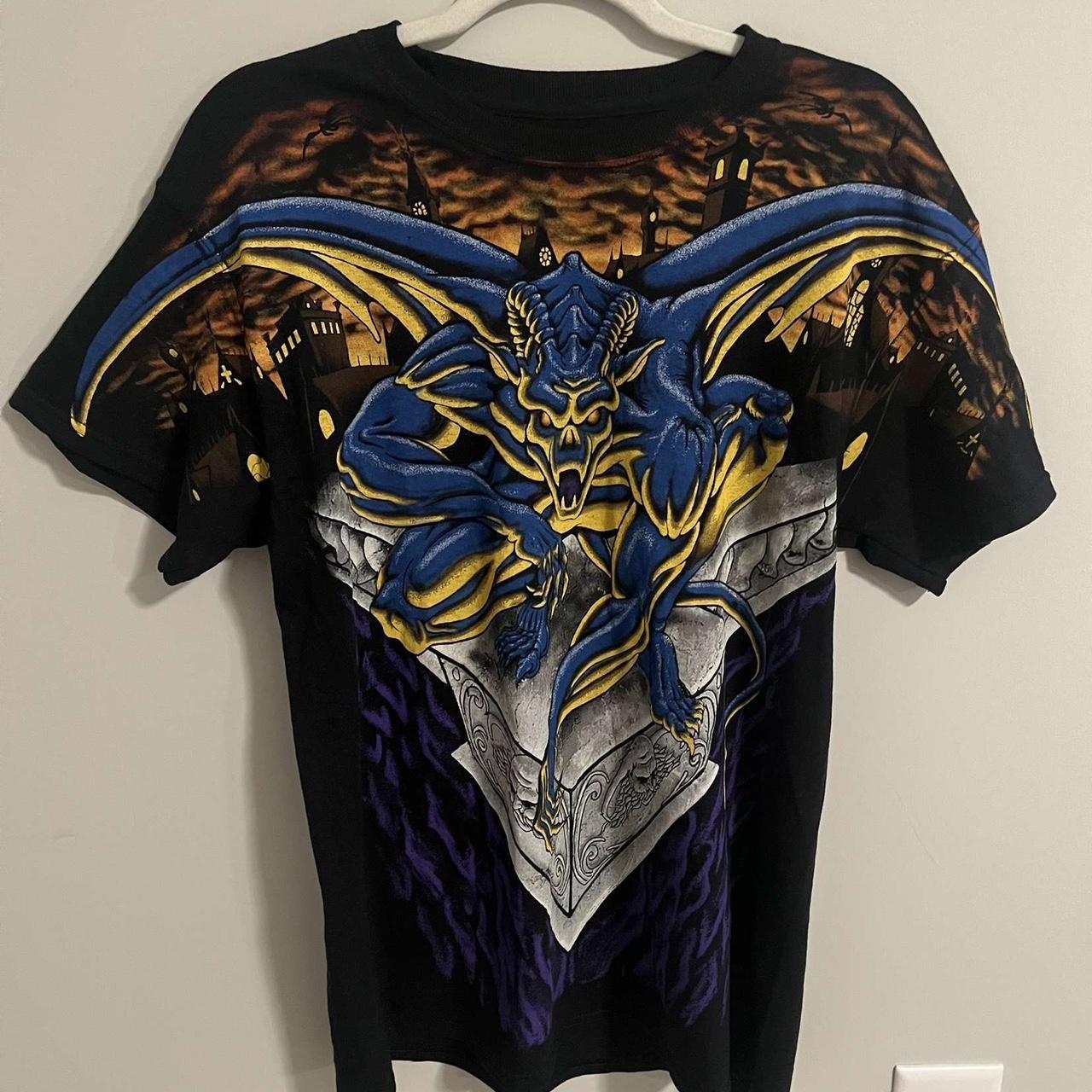 AOP liquid blue gargoyle t shirt No flaws never worn... - Depop