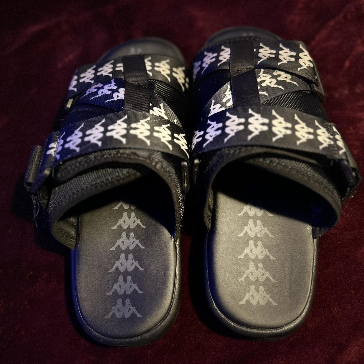 Black Kappa slides - Depop