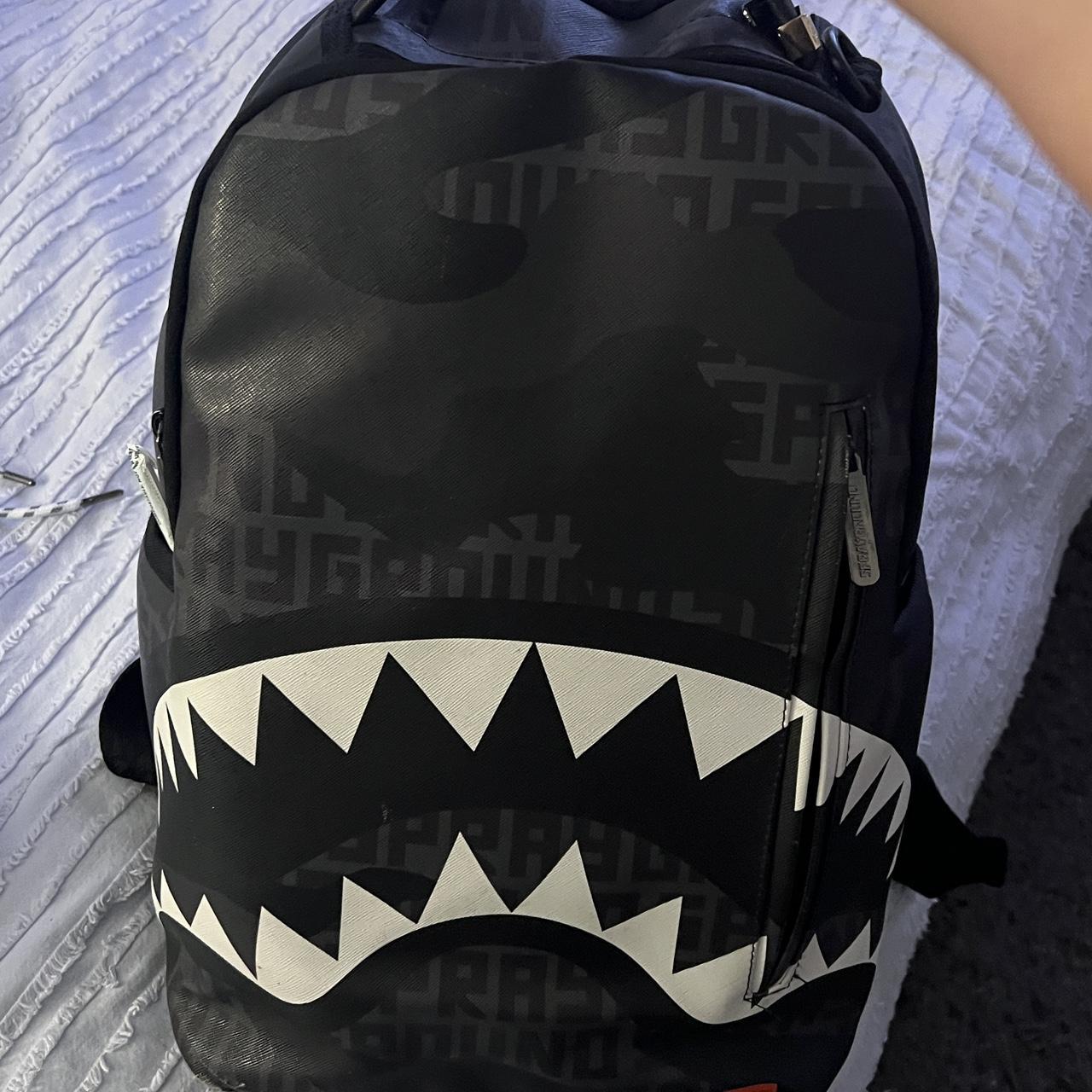 black n gray spray ground baxkpakc, get it for yo... - Depop