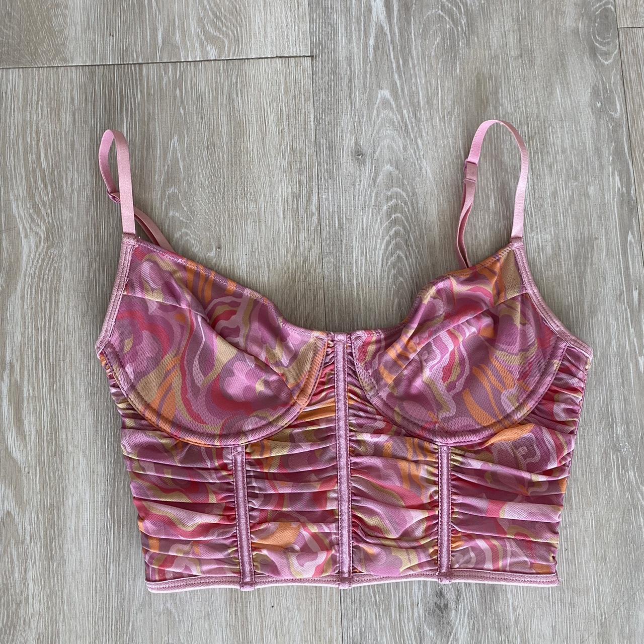 glassons pink corset tag says small but adjustable... - Depop