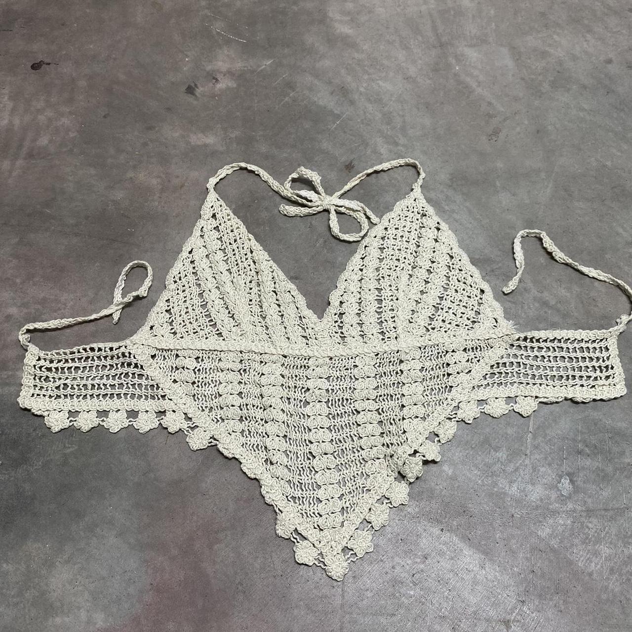 open back crochet top bought from a market just... - Depop