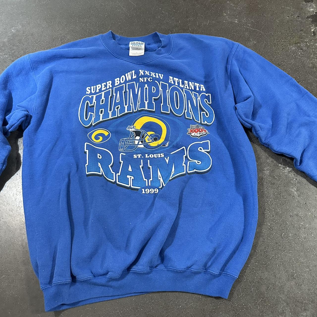Vintage 2000 STL Rams Super Bowl Crewneck - Depop