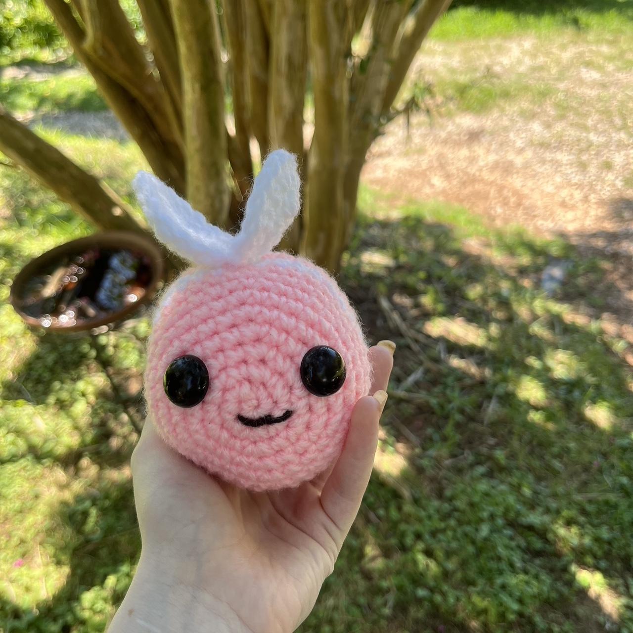 Pastel pink handmade crocheted bee Handmade by me... - Depop