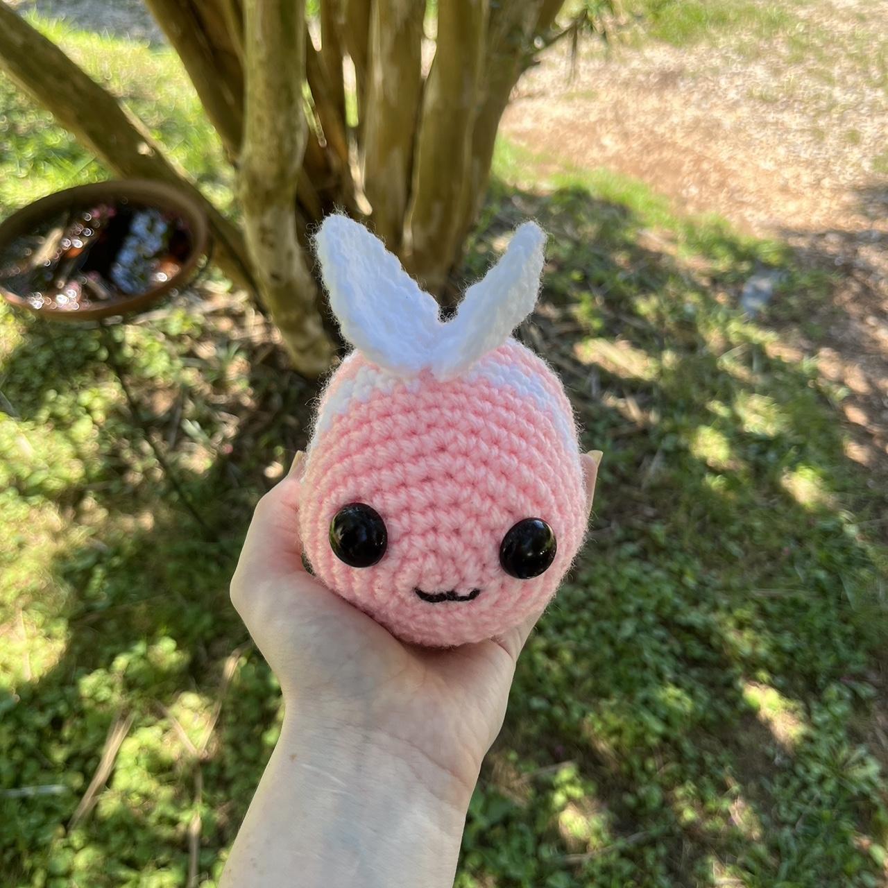 Pastel pink handmade crocheted bee Handmade by me... - Depop