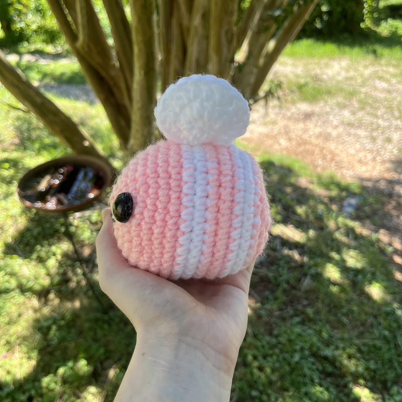 Pastel pink handmade crocheted bee Handmade by me... - Depop