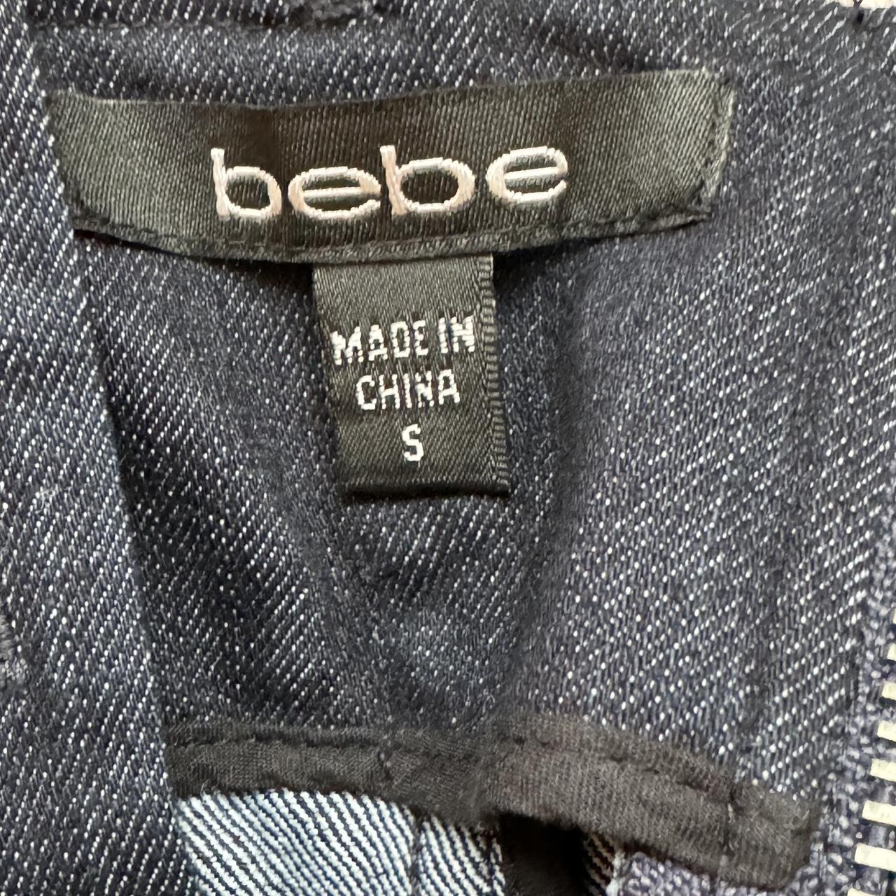 Vintage denim bebe corset size small with adjustable... - Depop