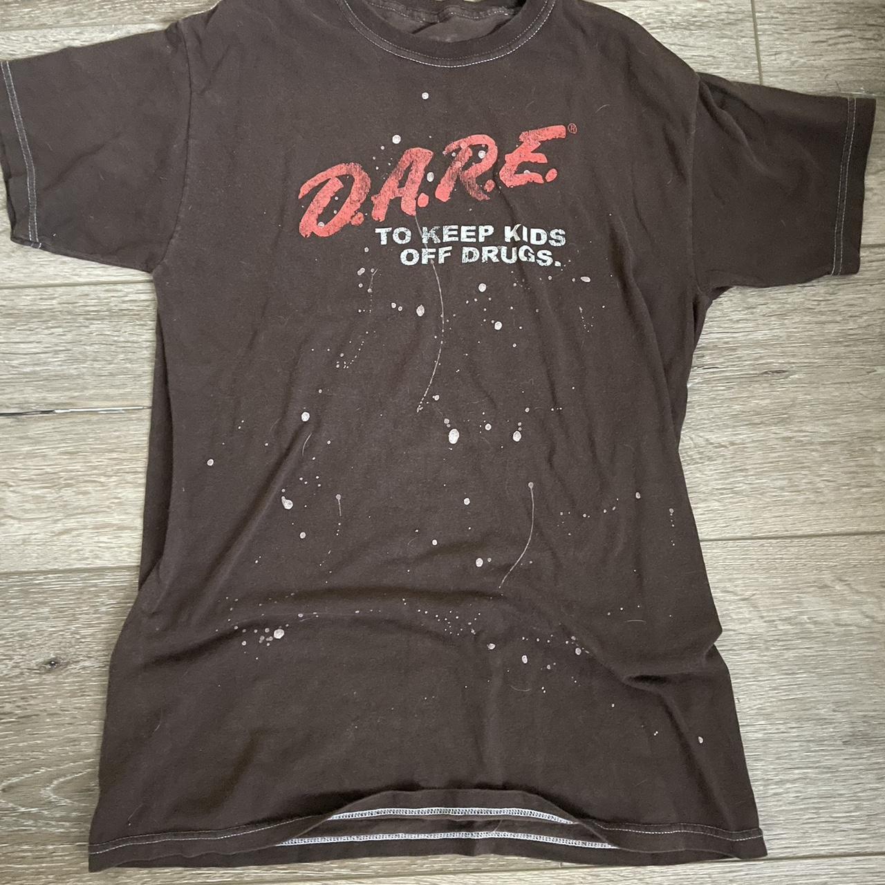DARE bleach spotted t-shirt. women’s s/m for... - Depop