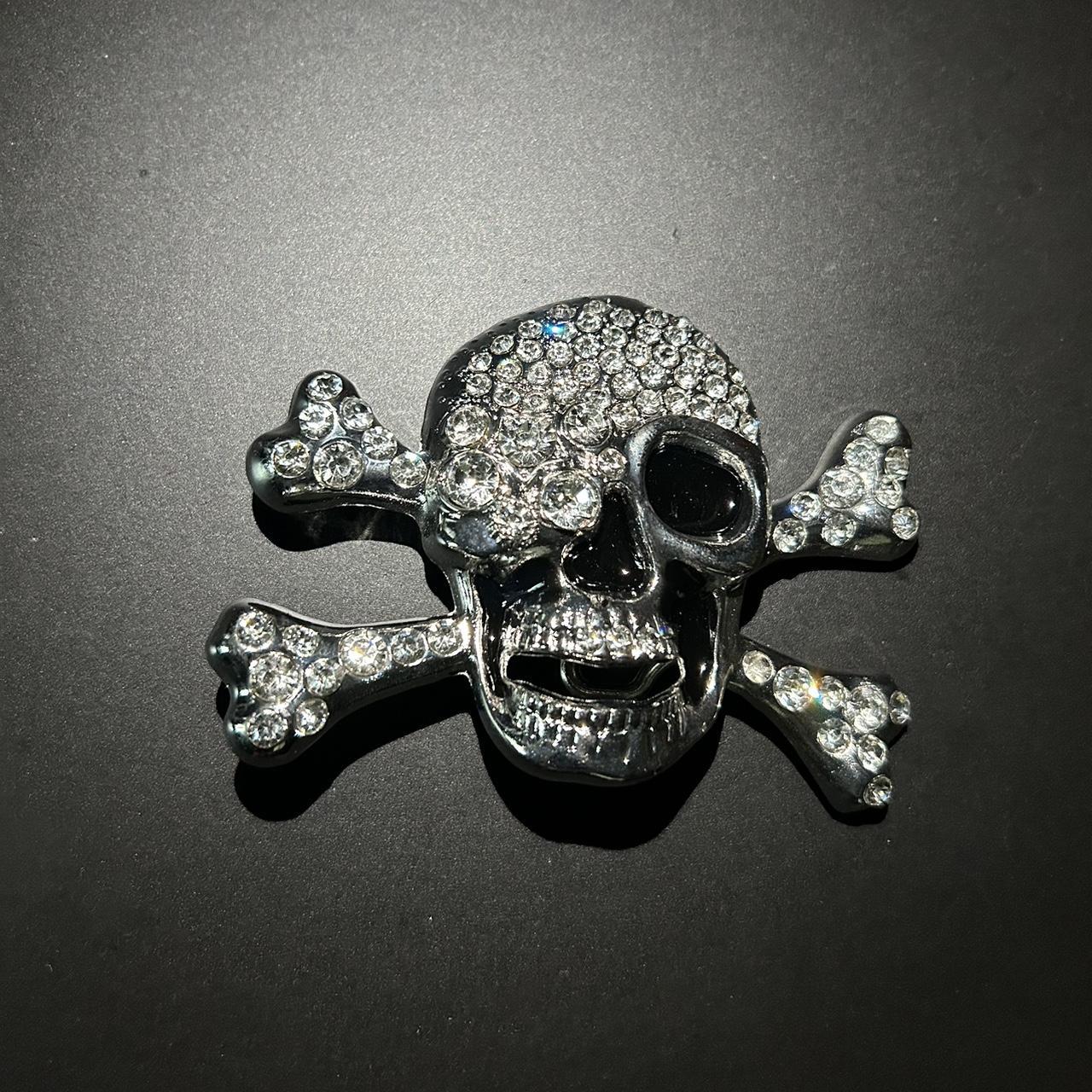 Skull & Bones Belt Buckle (Y2KSIN) 🏴‍☠️ #skull... - Depop