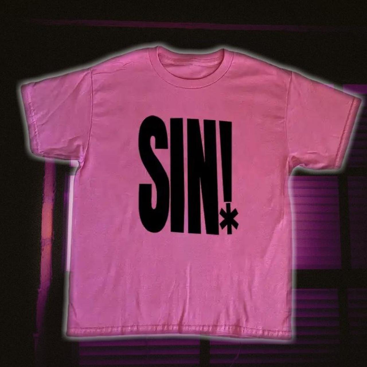 PINK SIN! TSHIRT (Y2KSIN) 🖤 SMALLER FIT #Sin #y2k... - Depop