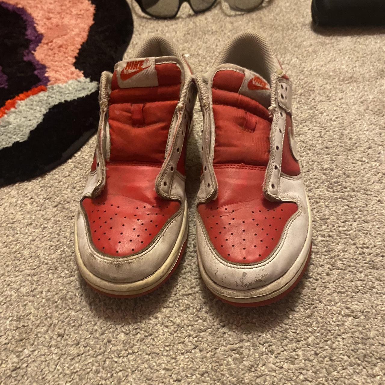 Nike Champion Ship Red Dunk Lows 2-3 days... - Depop