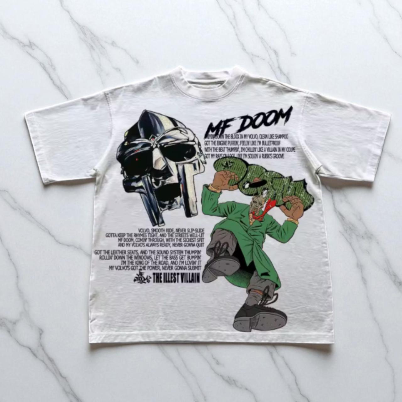 Vintage Illest Villain Mf Doom Pattern Printed... | Depop