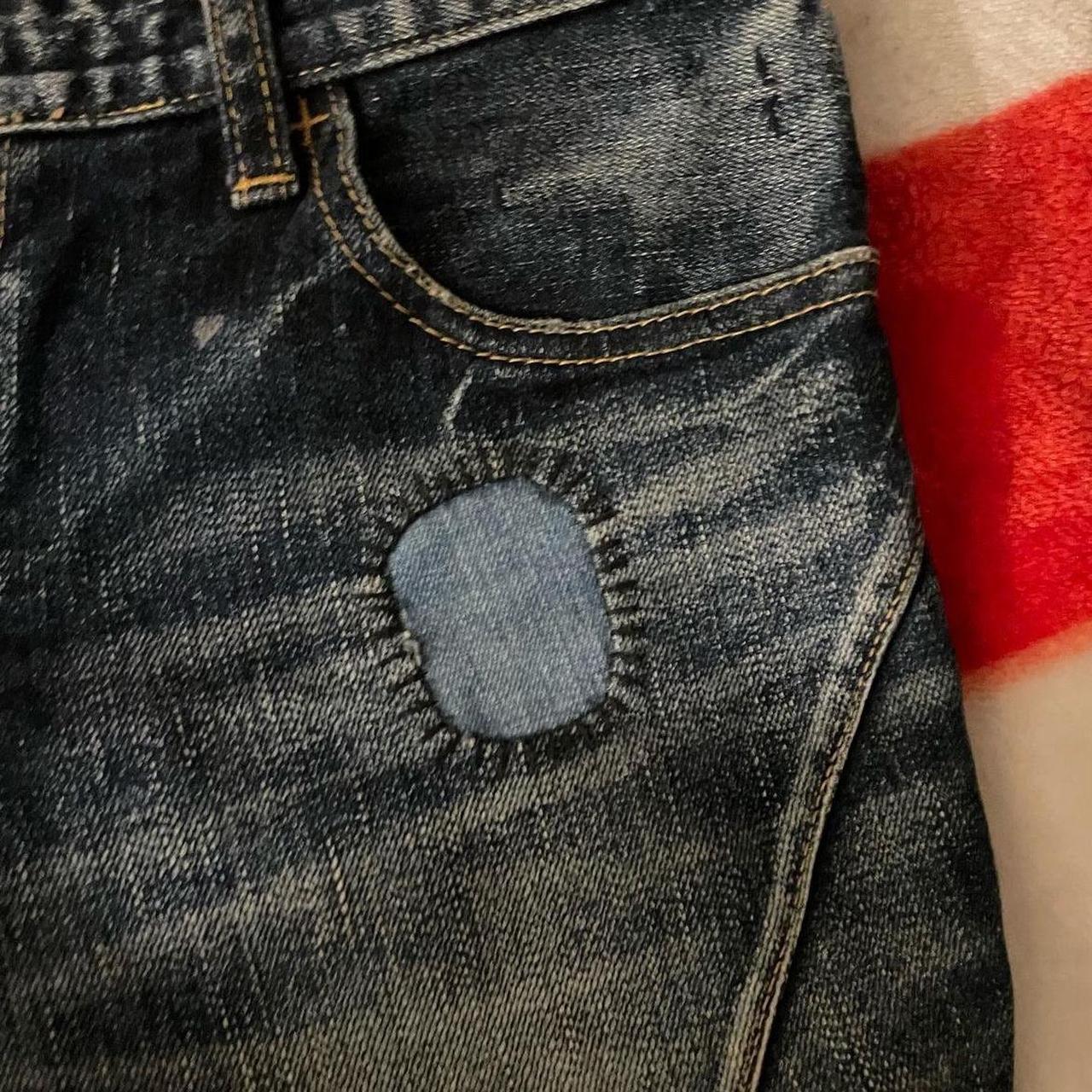 number nine patchwork denim condition is shown price... - Depop