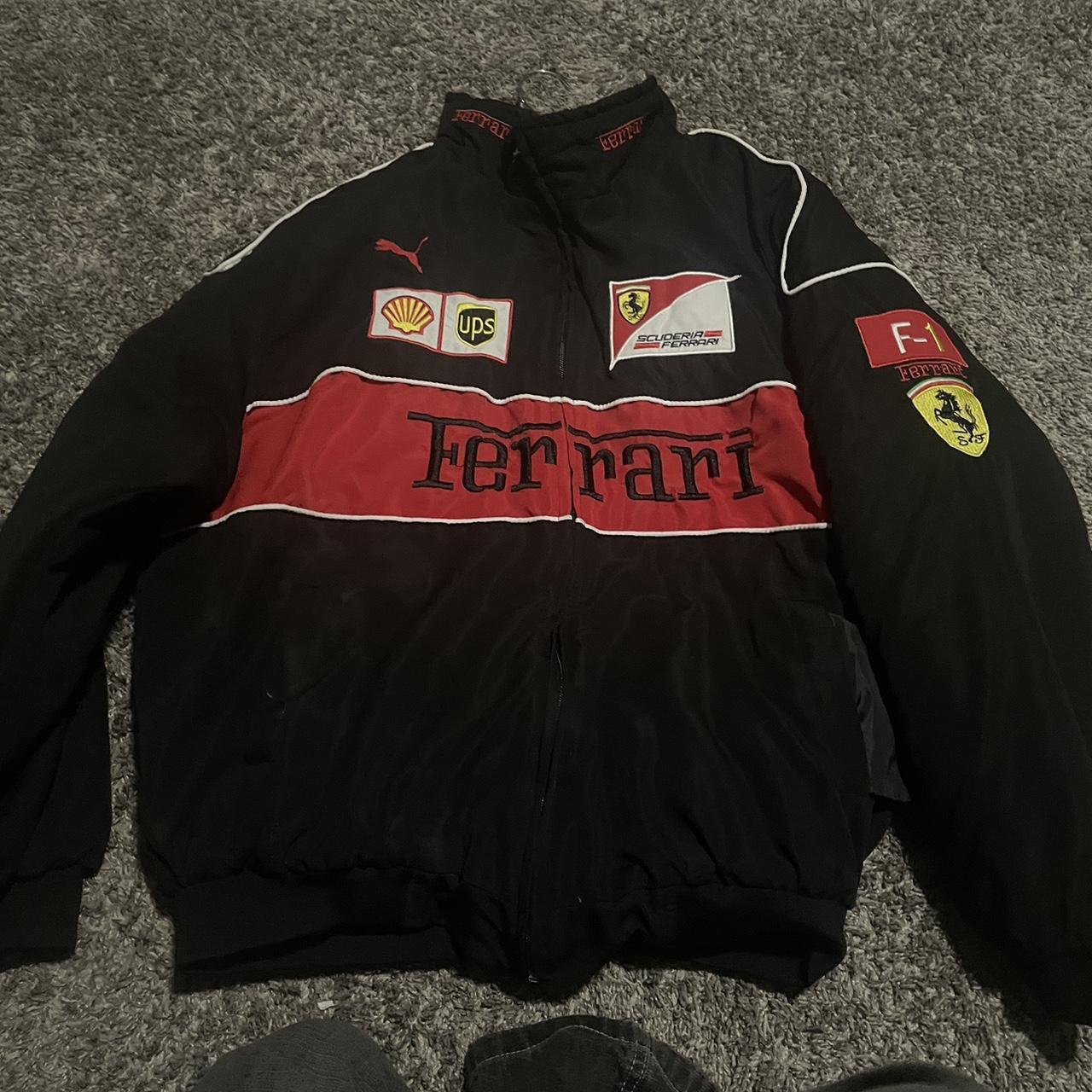 Vintage Ferrari Jacket message before buying - Depop