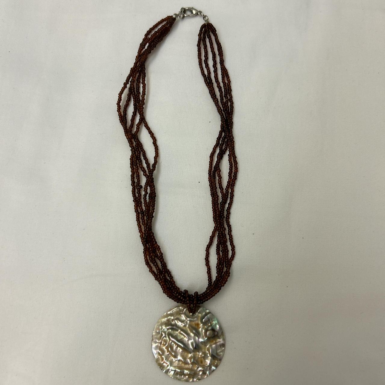 Vintage two sided pendant necklace Condition:... - Depop