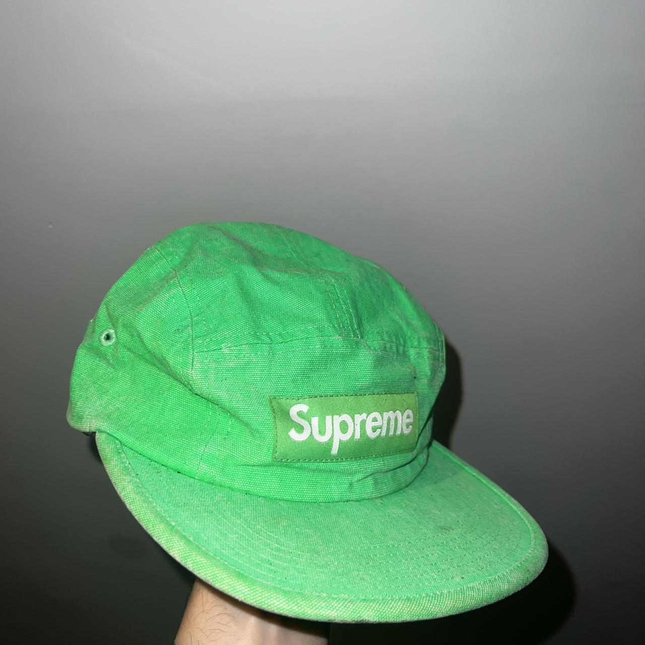 SUPREME CAMP CAP LIME GREEN MENS CAP ADJUSTABLE... - Depop